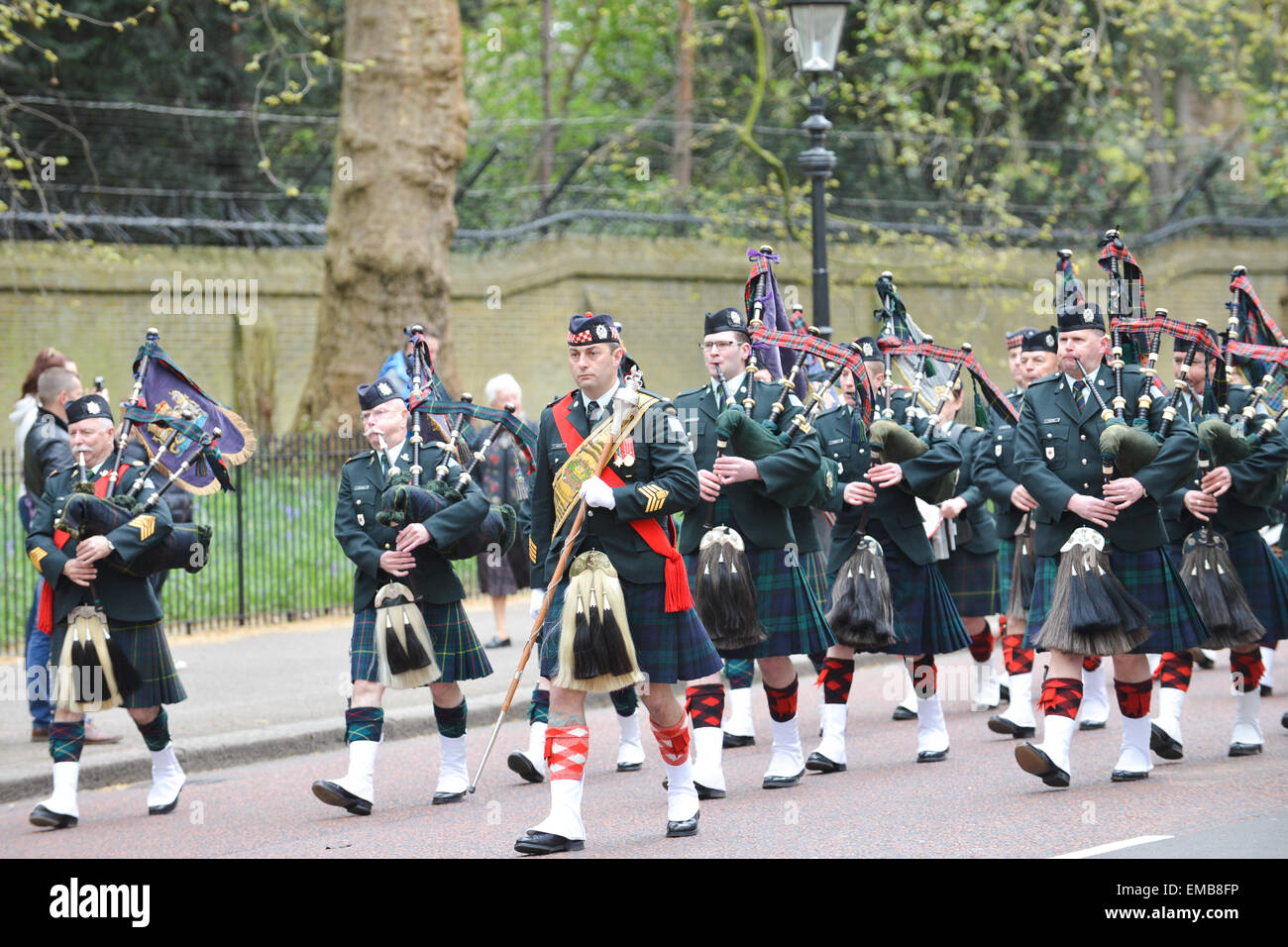 Green Park, London, UK. 19th April 2015. Three Canadian regiments ...