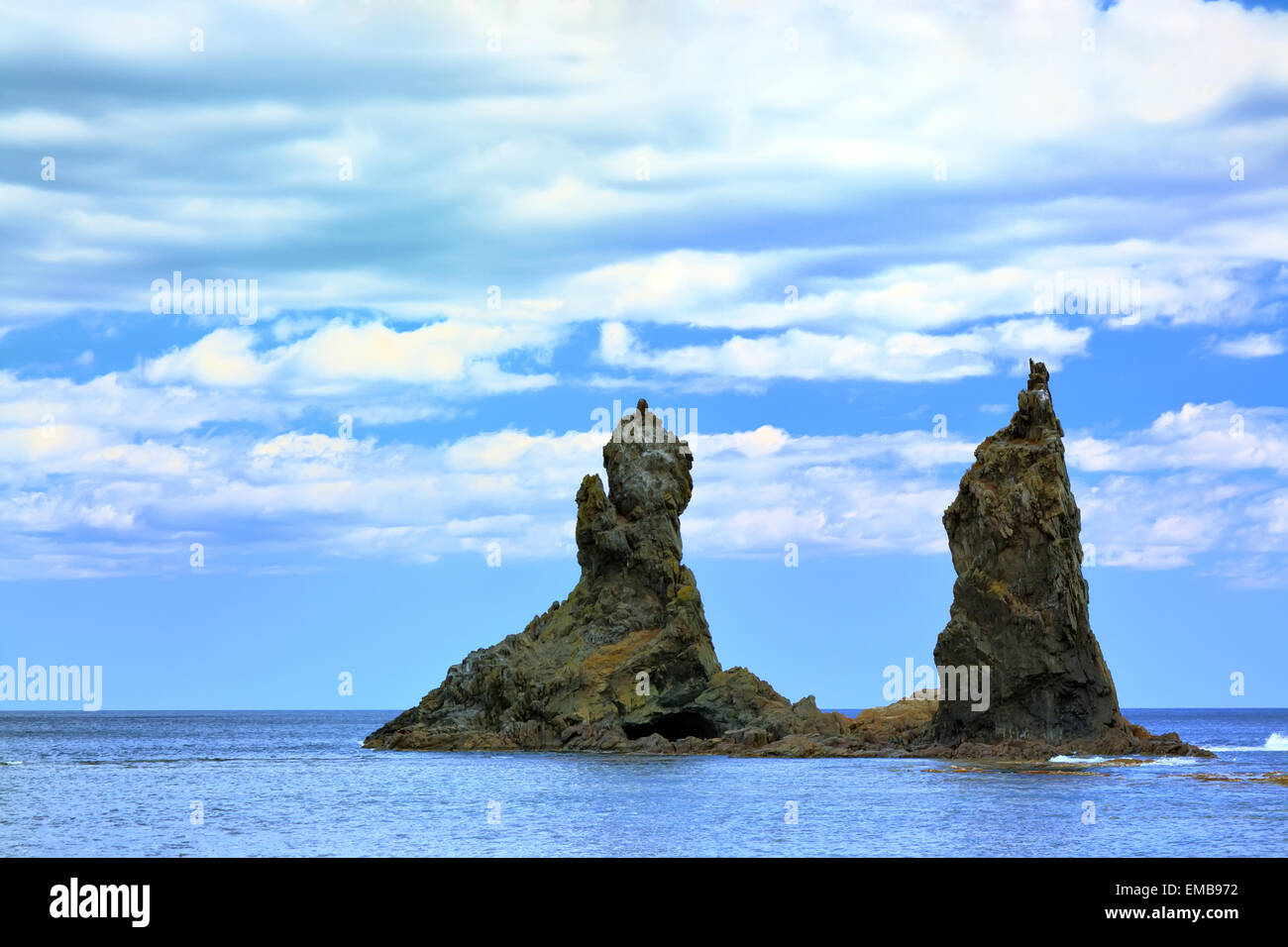 Japanese sea. "Two brothers" rock. Dalnegorsk. Russia Stock Photo - Alamy