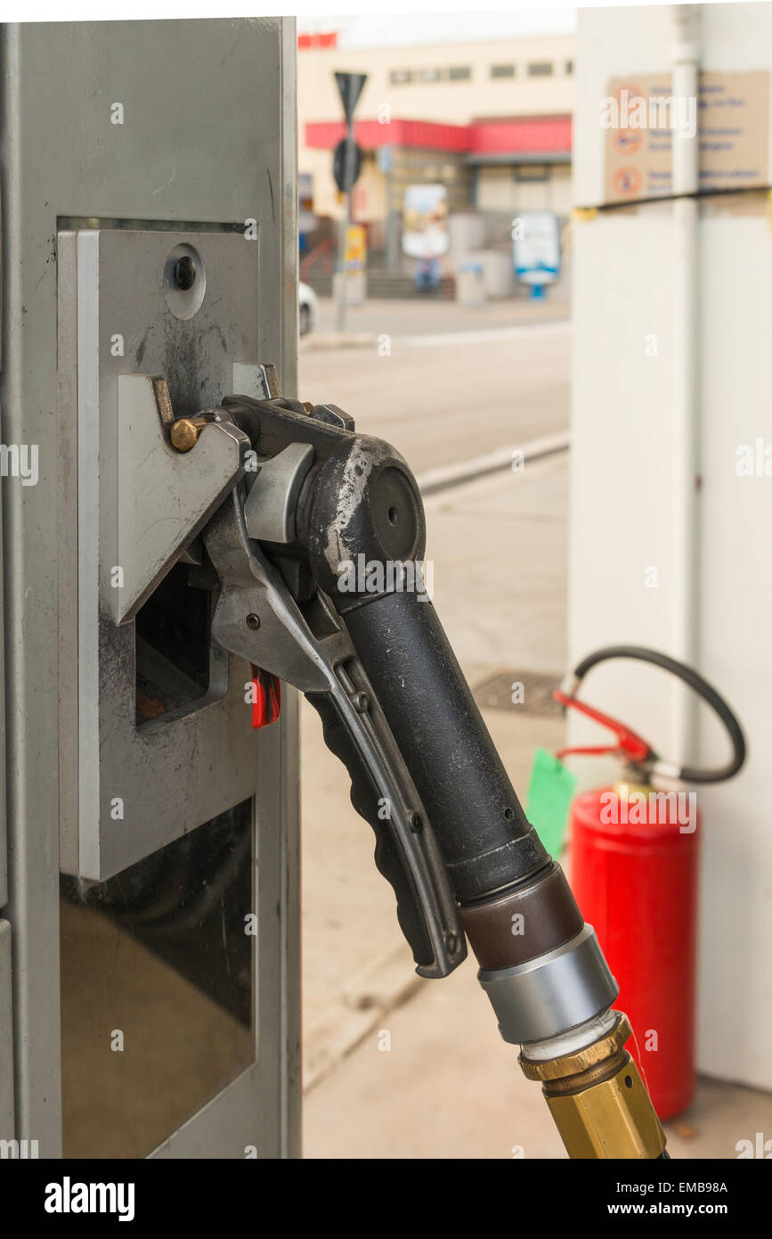 liquid gas propane fuel gun before refill Stock Photo - Alamy