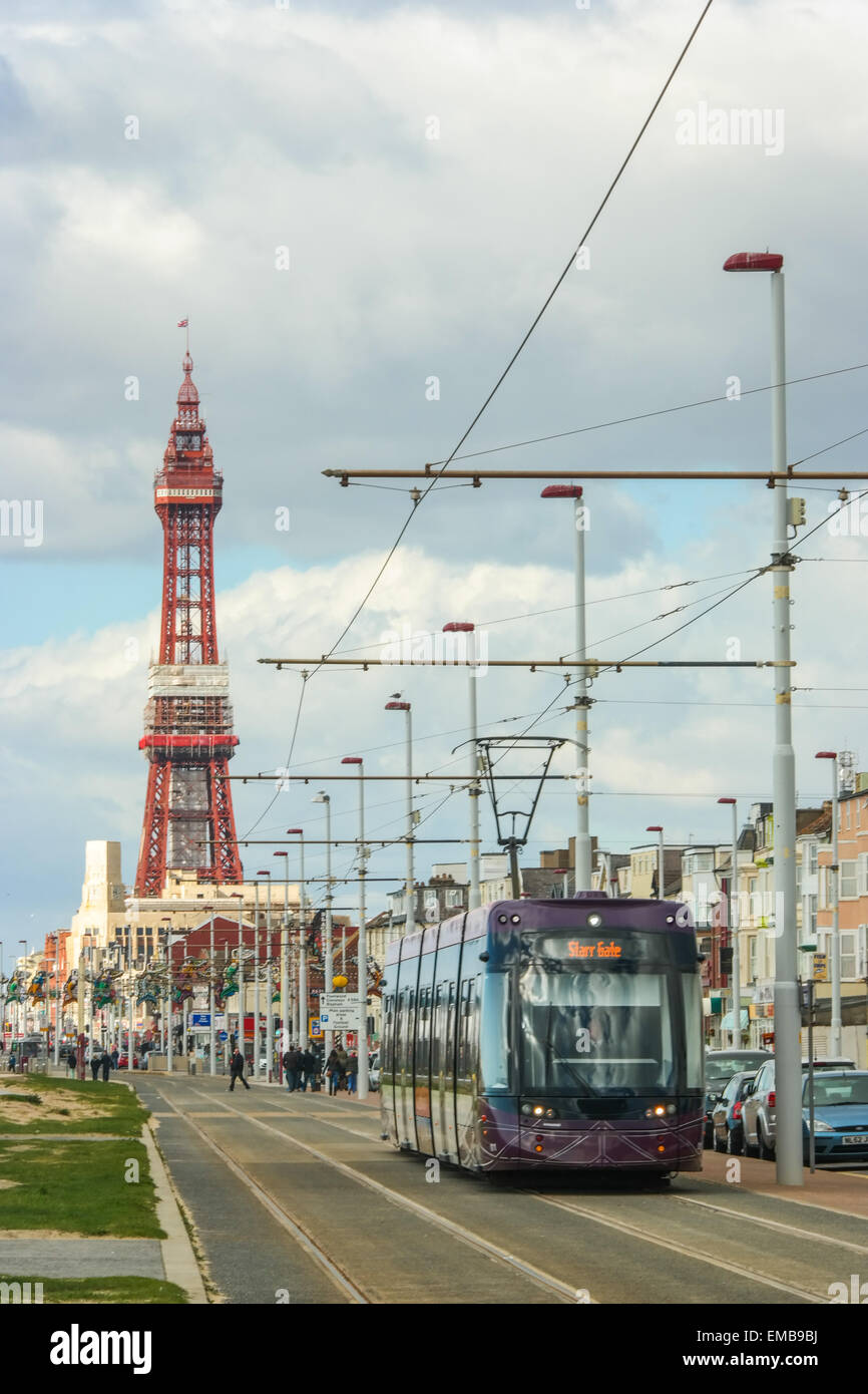 Blackpool UK, 12th April 2015. Weather news, A fine and sunny day in ...