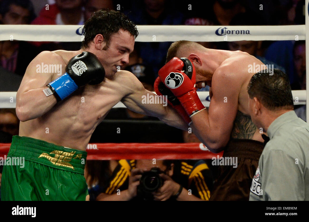 April 18.2015. Carson CA.(in Green trunks) Julio Cesar Chavez Jr only ...