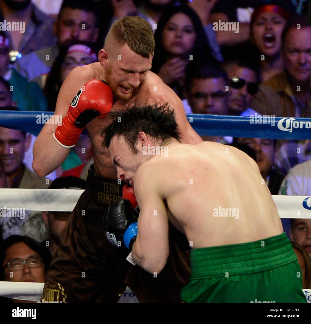 April 18.2015. Carson CA.(in Green trunks) Julio Cesar Chavez Jr only ...