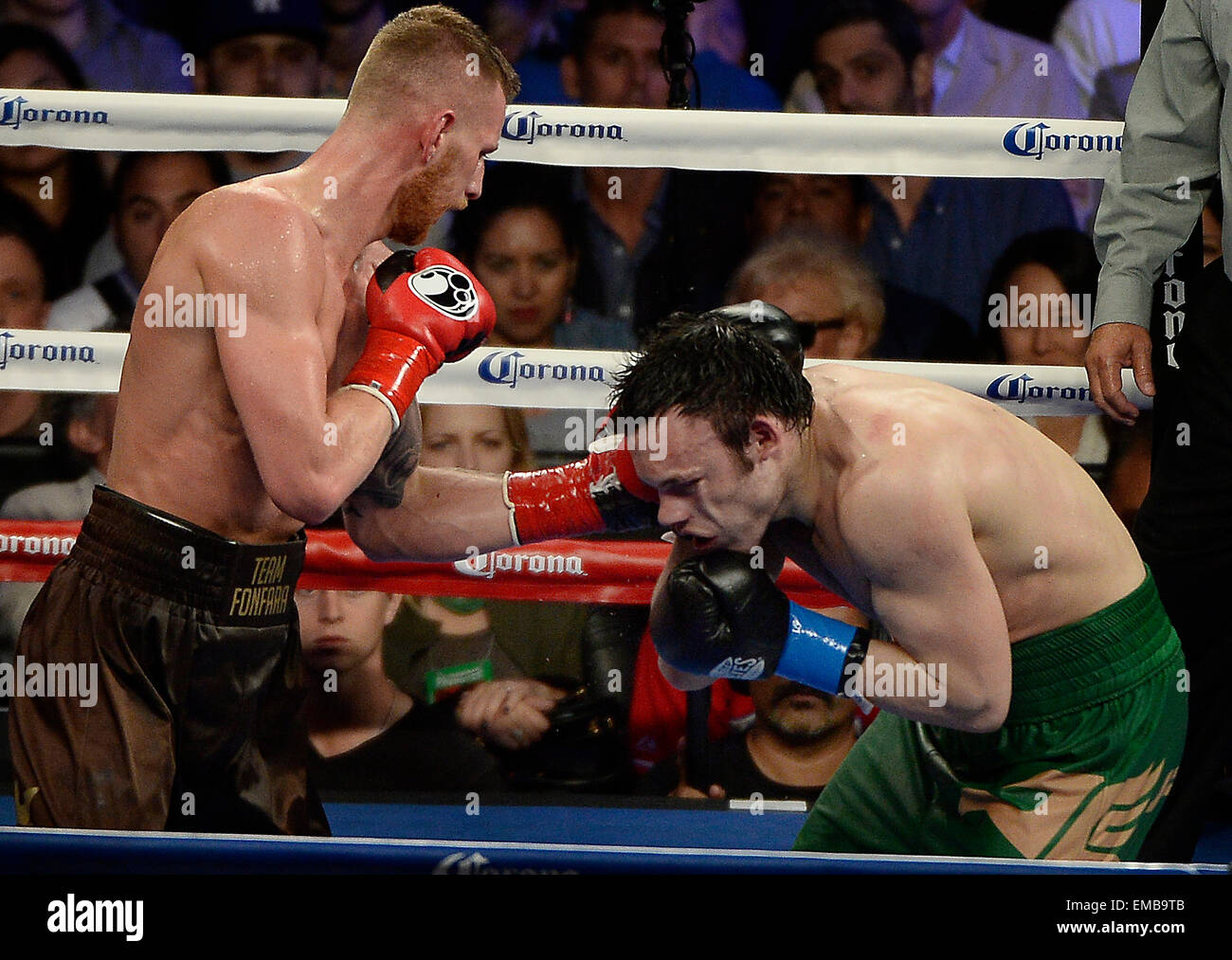 April 18.2015. Carson CA.(in Green trunks) Julio Cesar Chavez Jr only ...