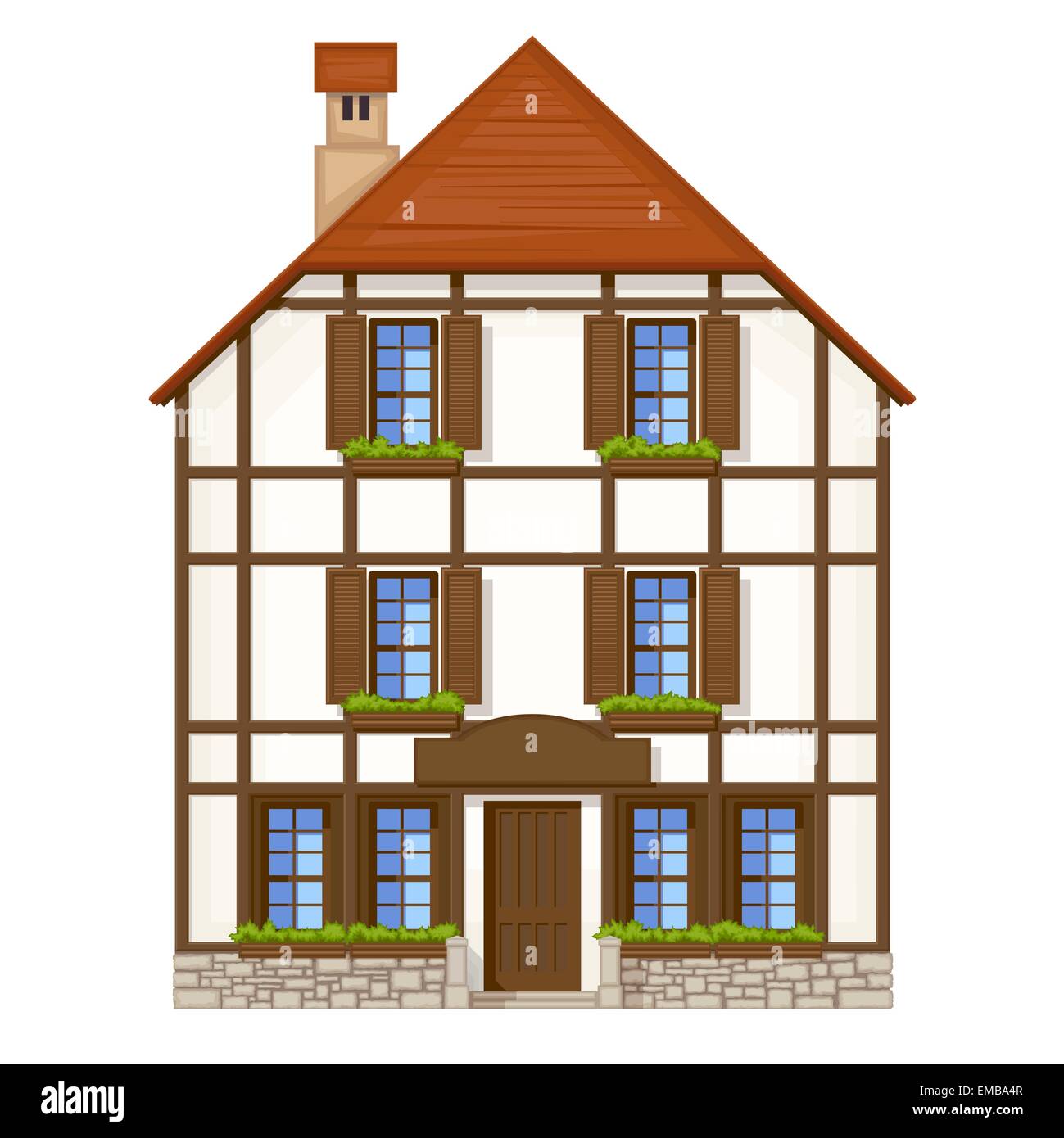 Old house accommodation Stock Vector Images - Alamy