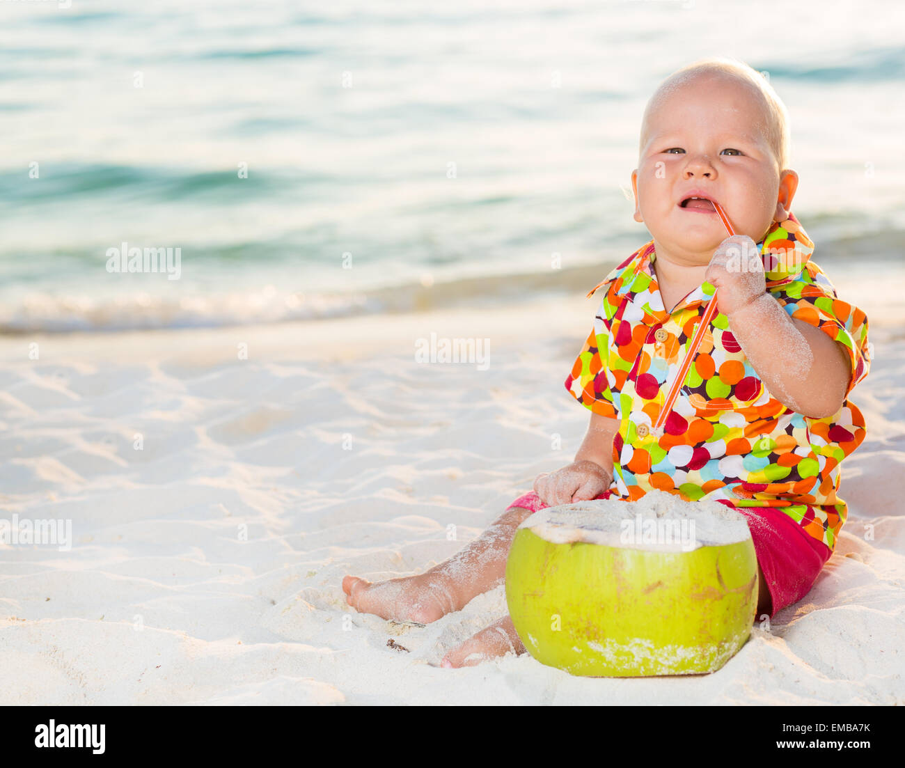Boy child coconut one hi-res stock photography and images - Alamy