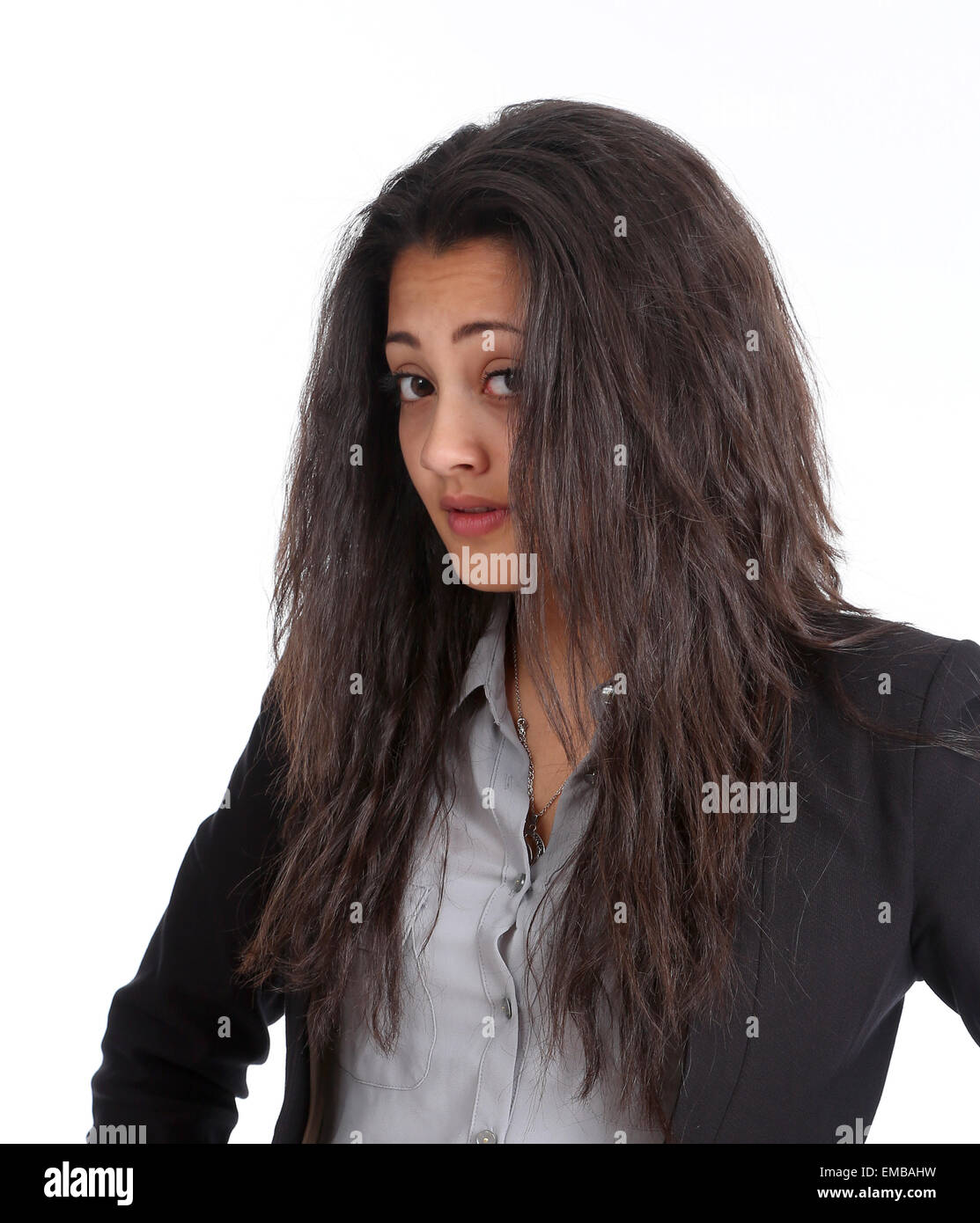 Beautiful young woman in office wear, ready for her first job. 16th ...