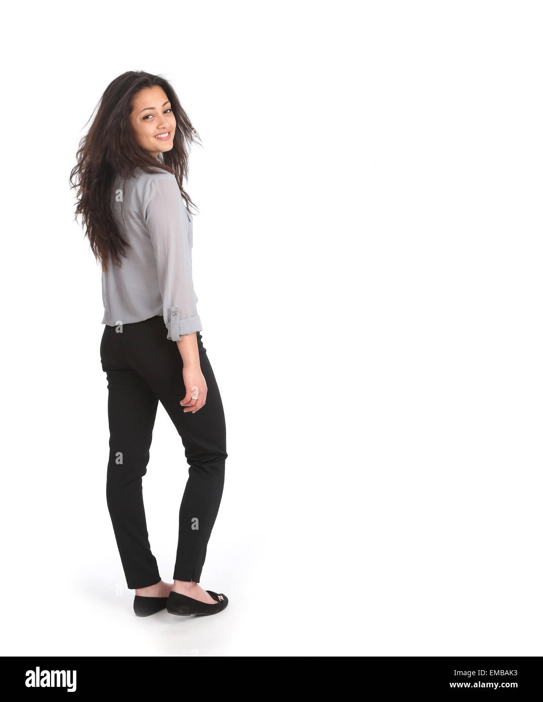 Beautiful young woman in office wear, ready for her first job. 16th ...