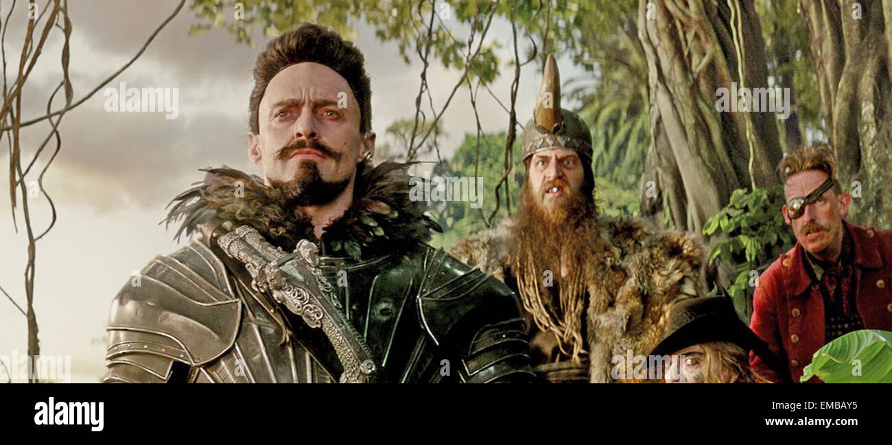 PAN 2015 Warner Bros film with Hugh Jackman at left Stock Photo - Alamy