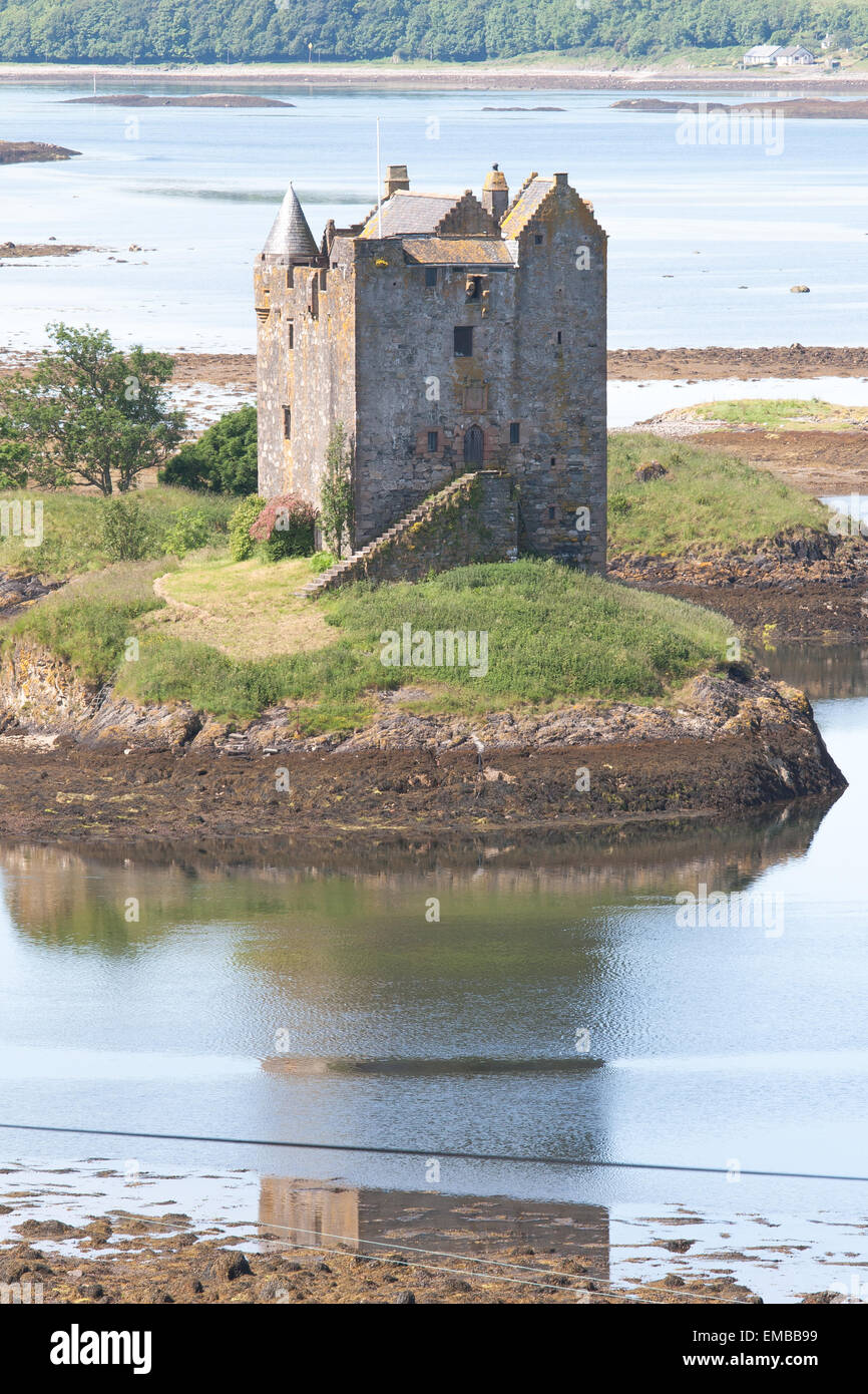 Small medieval castle on small island in loch linnhe argyll in the ...