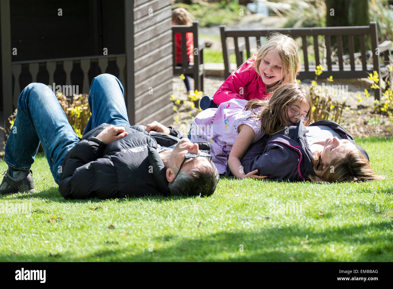 19th April 2015 Families enjoying glorious sunny day at Harewood House ...