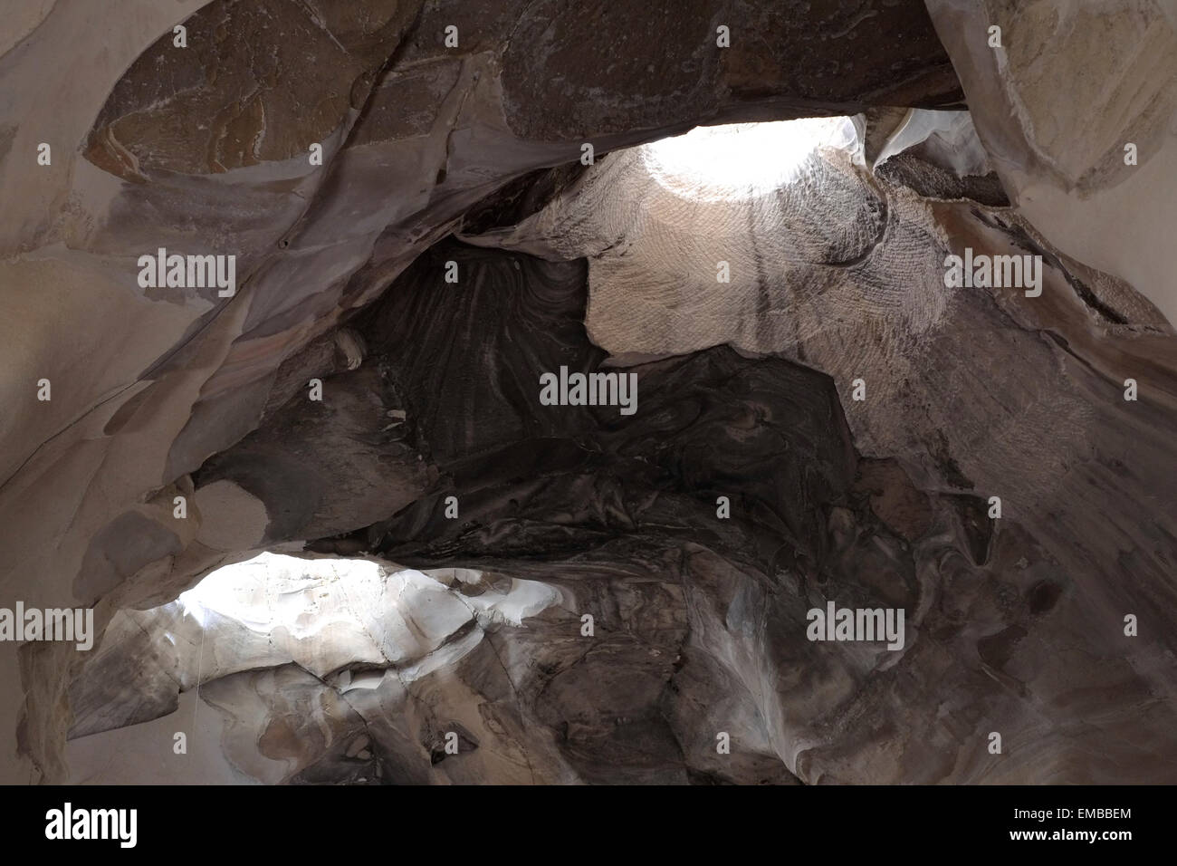 Interior view of the Bell Cave at the Beit Guvrin-Maresha National Park ...