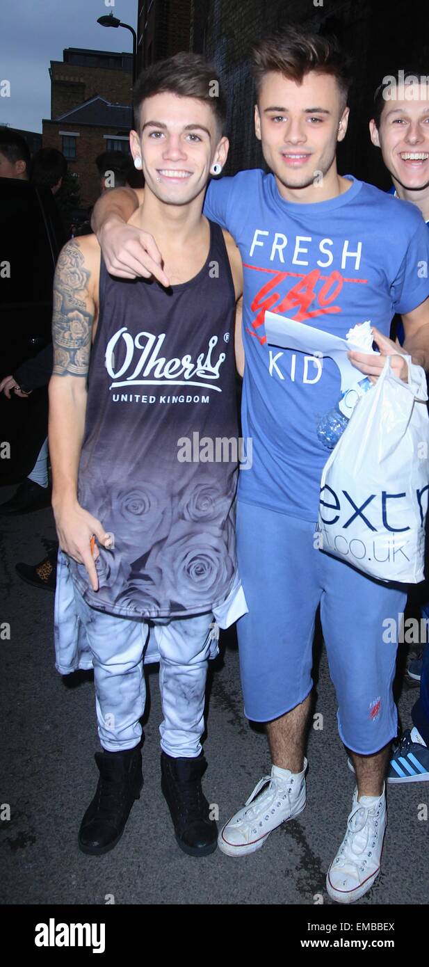 'X Factor' contestants leave a rehearsal studio Featuring: jake sims ...