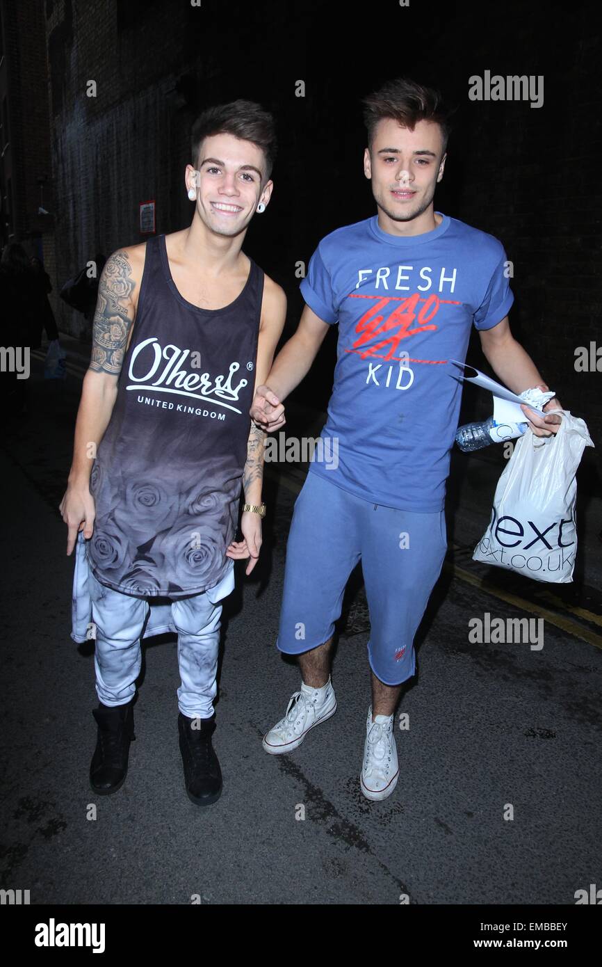 'X Factor' contestants leave a rehearsal studio Featuring: jake sims ...