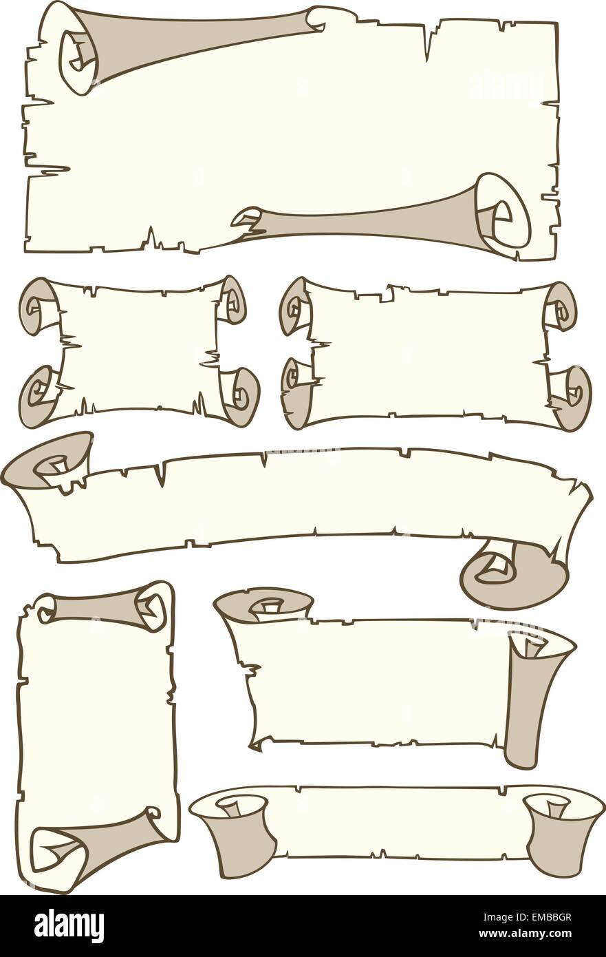 Old paper rolled banner Stock Vector Image & Art - Alamy