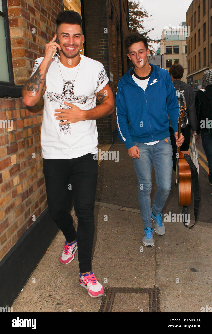 'X Factor' contestants leave a rehearsal studio Featuring: Jake ...