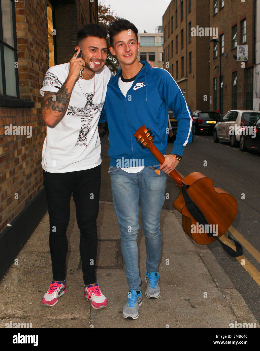 'X Factor' contestants leave a rehearsal studio Featuring: Jake ...