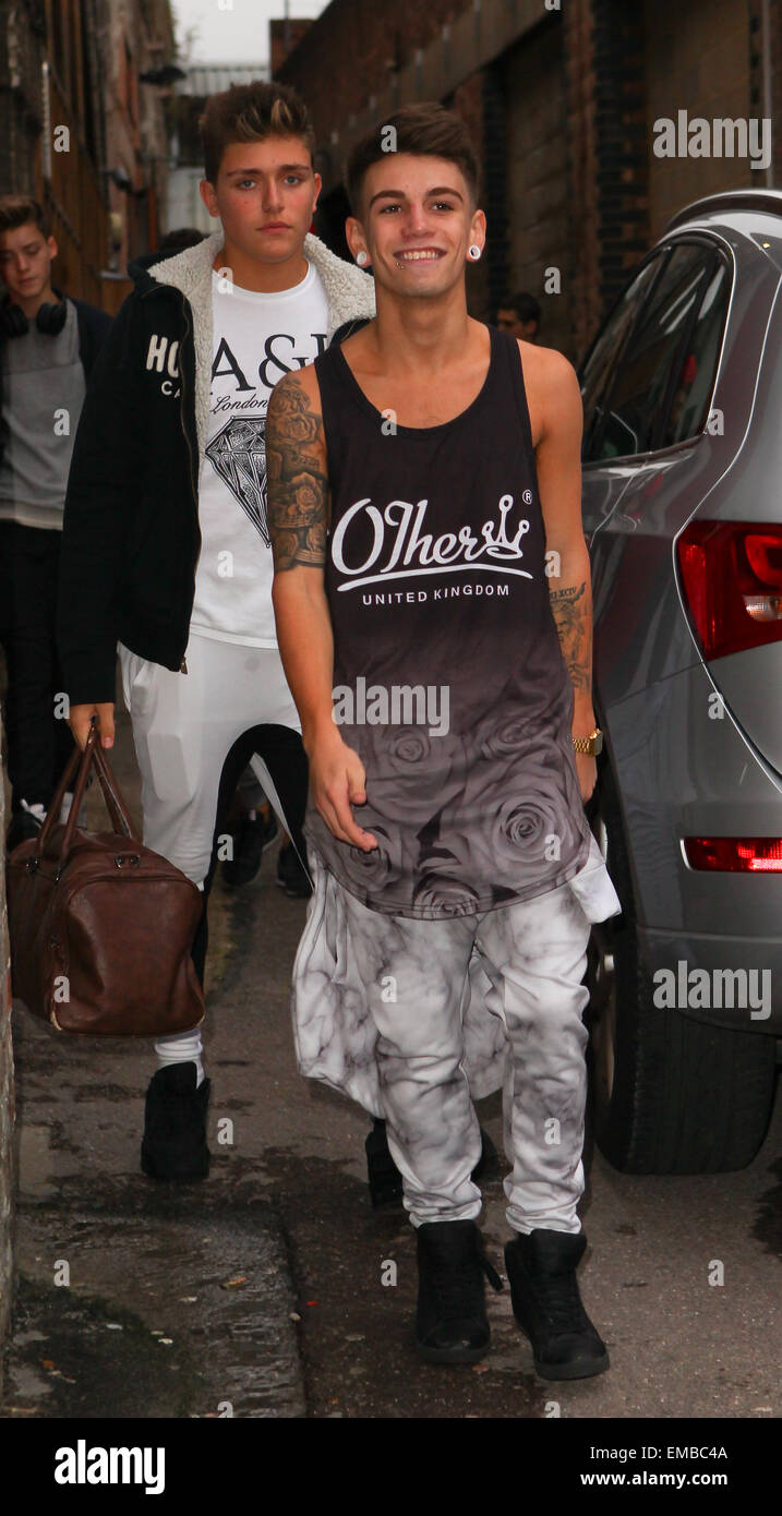 'X Factor' contestants leave a rehearsal studio Featuring: Stereo Kicks ...