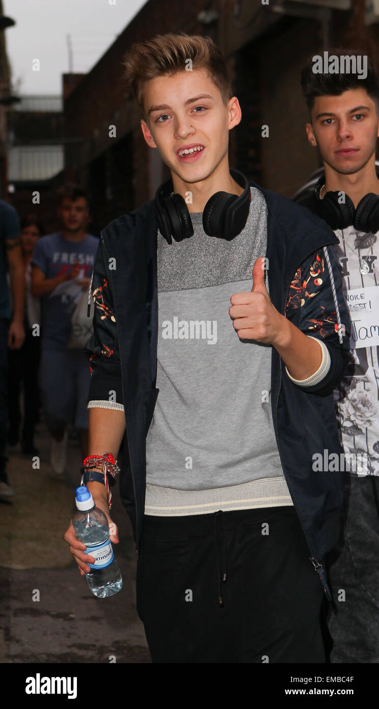 'X Factor' contestants leave a rehearsal studio Featuring: Stereo Kicks ...