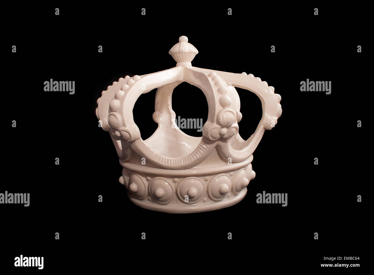 White crown isoated on a white background Stock Photo - Alamy