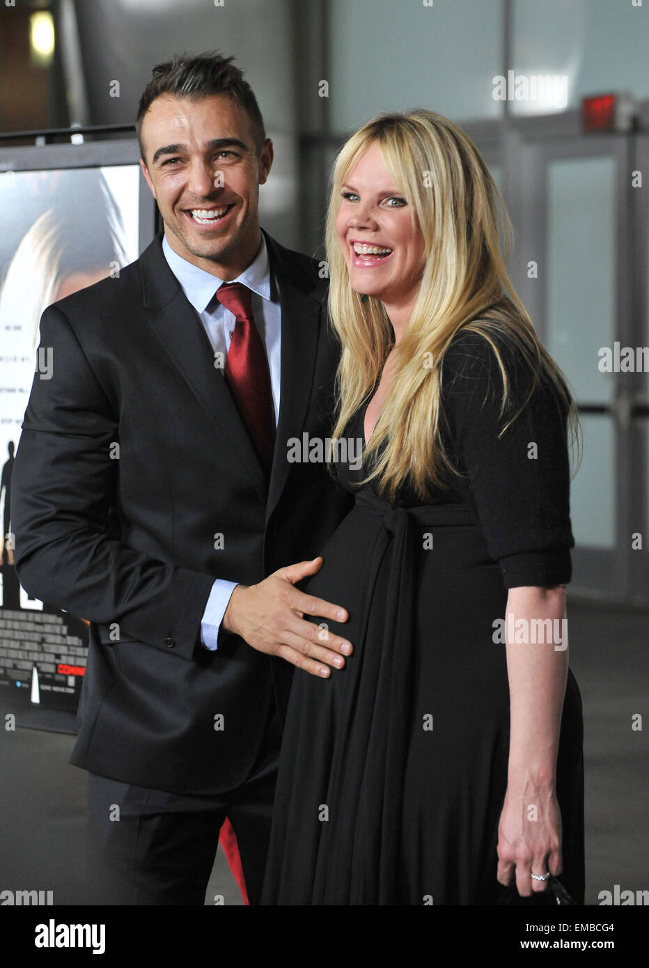 LOS ANGELES, CA - FEBRUARY 21, 2012: Sam Upton & wife at the Los ...