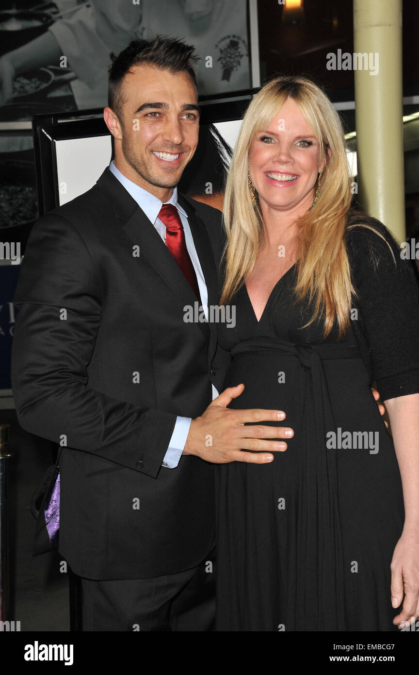 LOS ANGELES, CA - FEBRUARY 21, 2012: Sam Upton & wife at the Los ...