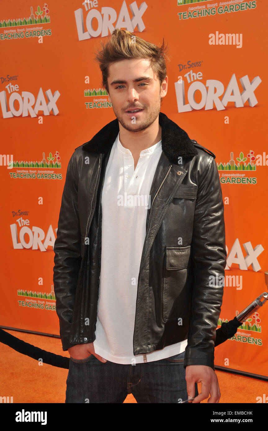 LOS ANGELES, CA - FEBRUARY 19, 2012: Zac Efron at the world premiere of ...