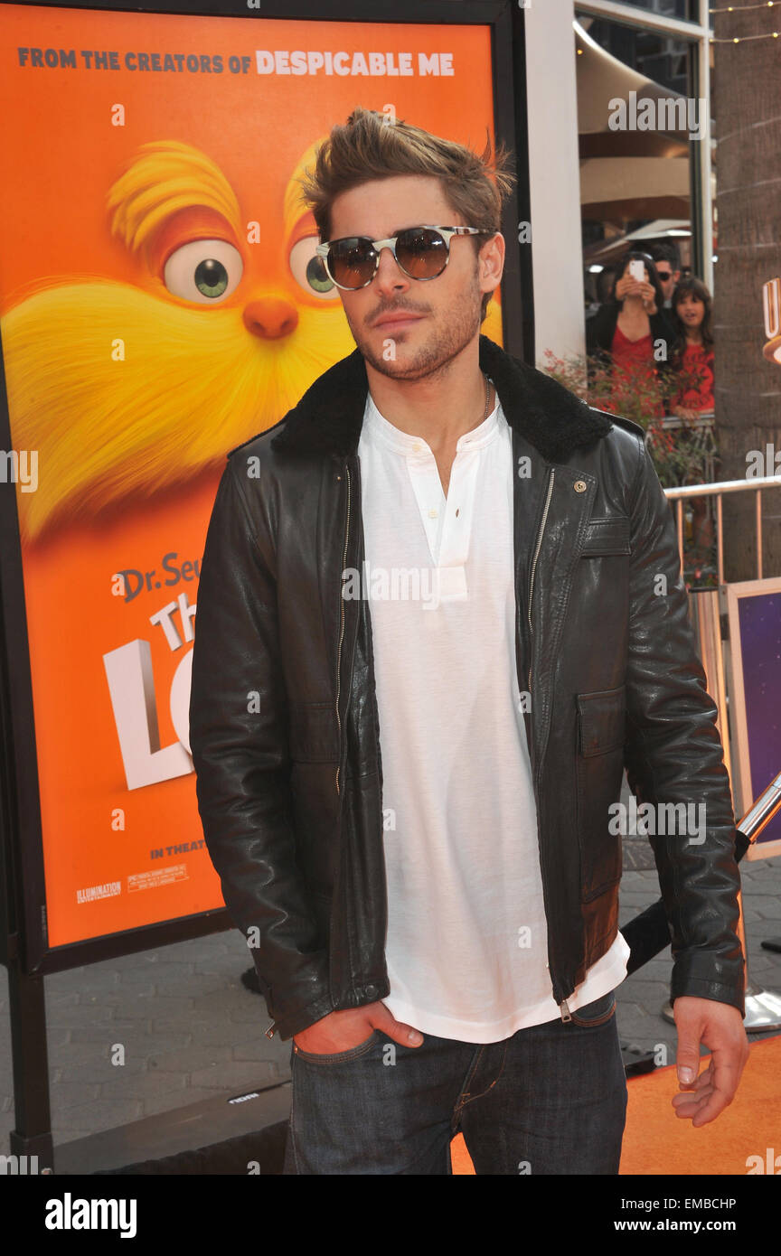 LOS ANGELES, CA - FEBRUARY 19, 2012: Zac Efron at the world premiere of ...