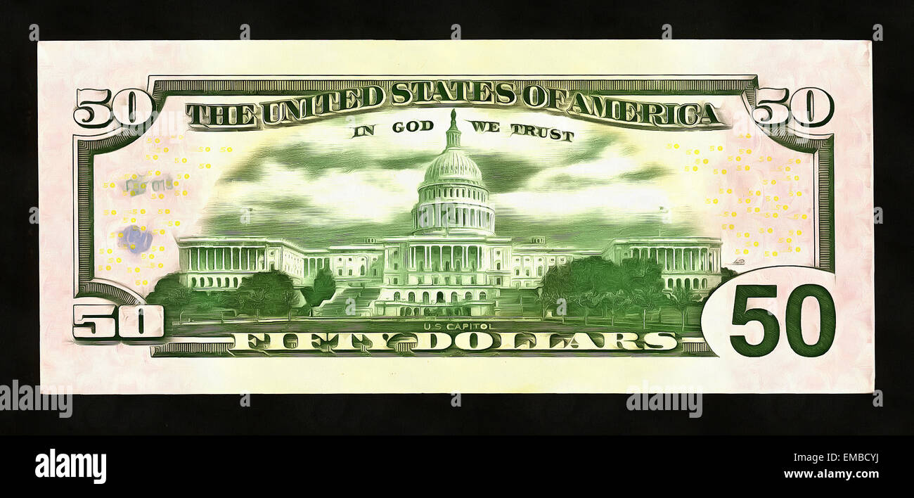 50 Us Dollars Bill Washington High Resolution Stock Photography and ...