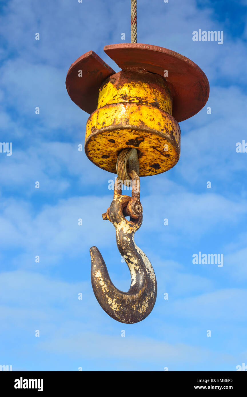 A large industrial crane lifting hook in Whitby harbour Stock Photo - Alamy