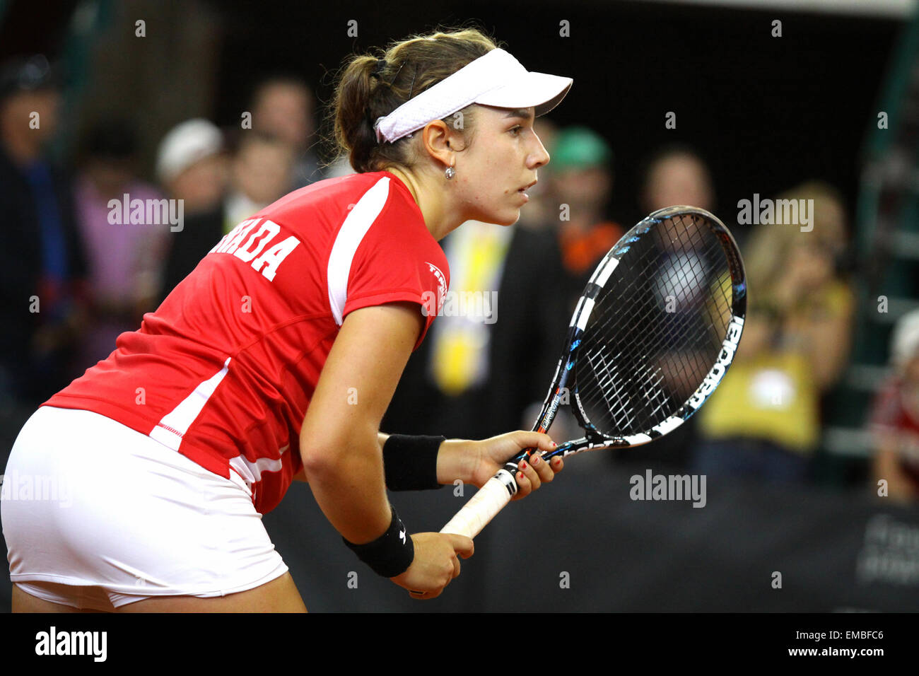 KYIV, UKRAINE - APRIL 21, 2013: Sharon Fichman of Canada in action ...
