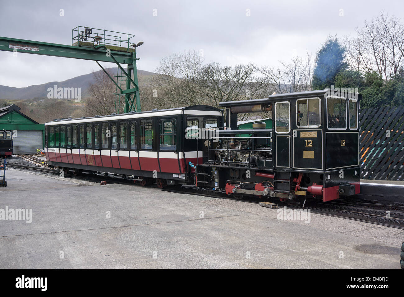 Views around Snowdon Mountain Railway at Llanberis Station Stock Photo ...