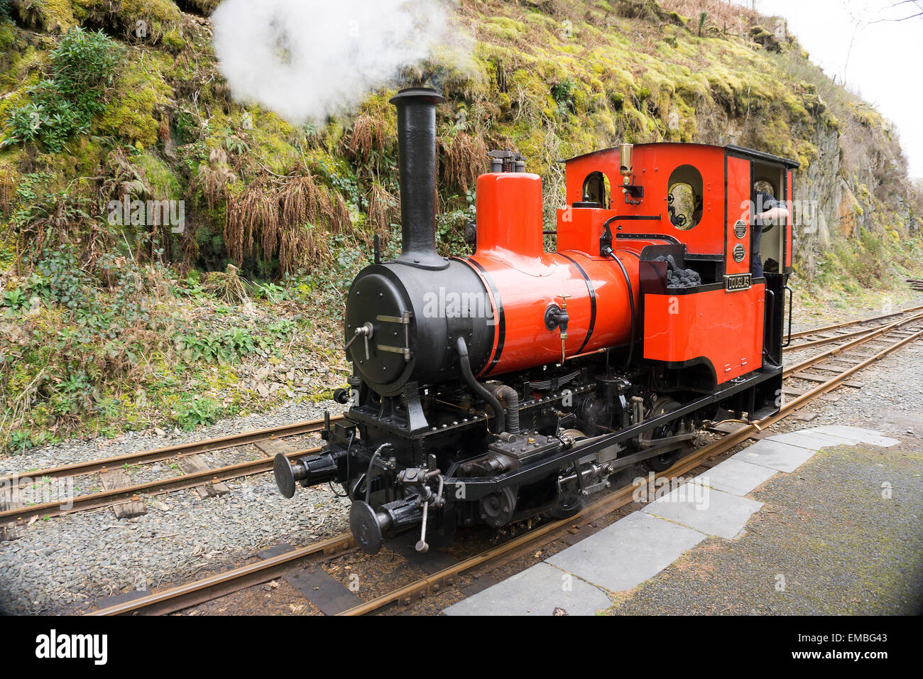 Narrow Gauge talyllyn railway railway buildings and engines wales Stock Photo - Alamy