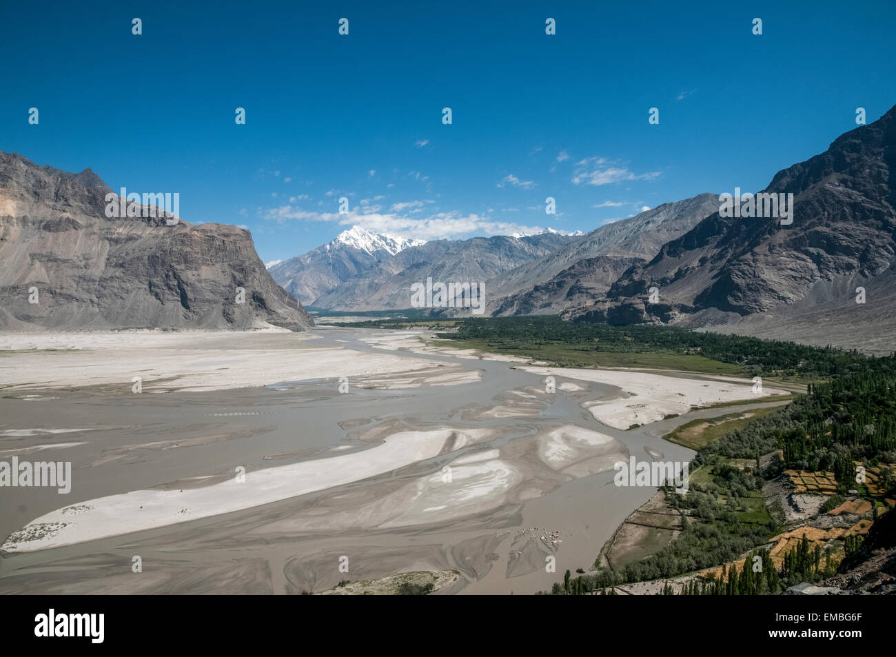 Skardu Town and the River Indus Stock Photo - Alamy
