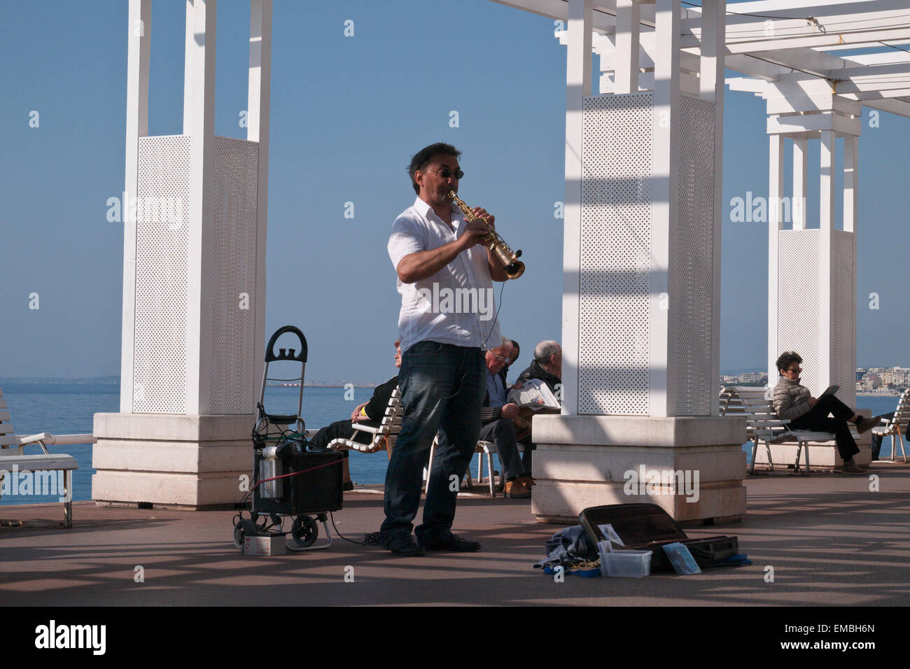 Nice street musician Stock Photo - Alamy