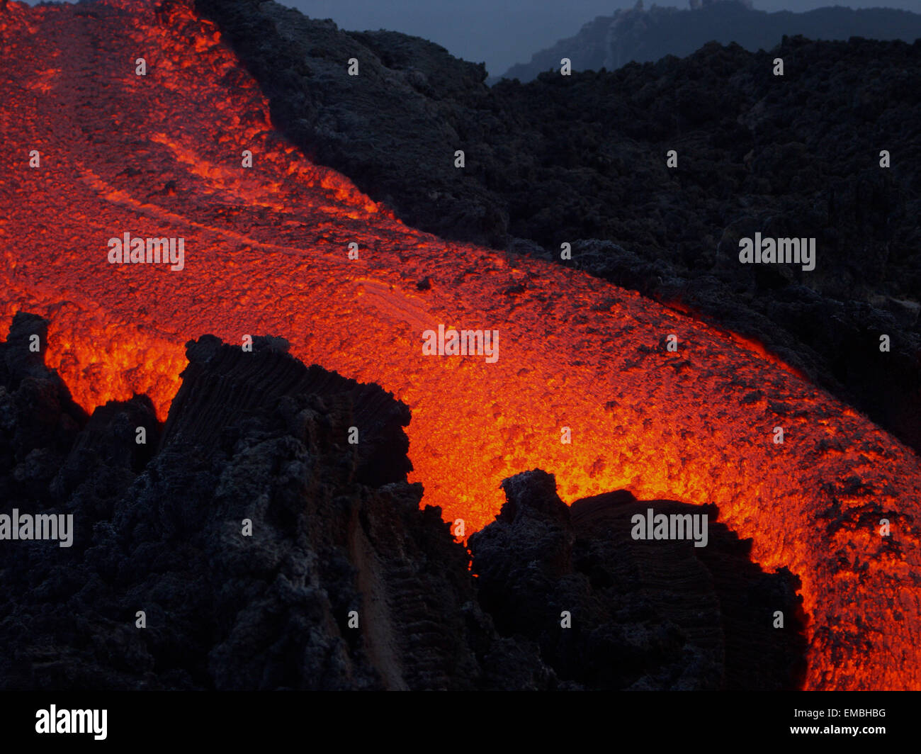 volcano lava flow Stock Photo - Alamy