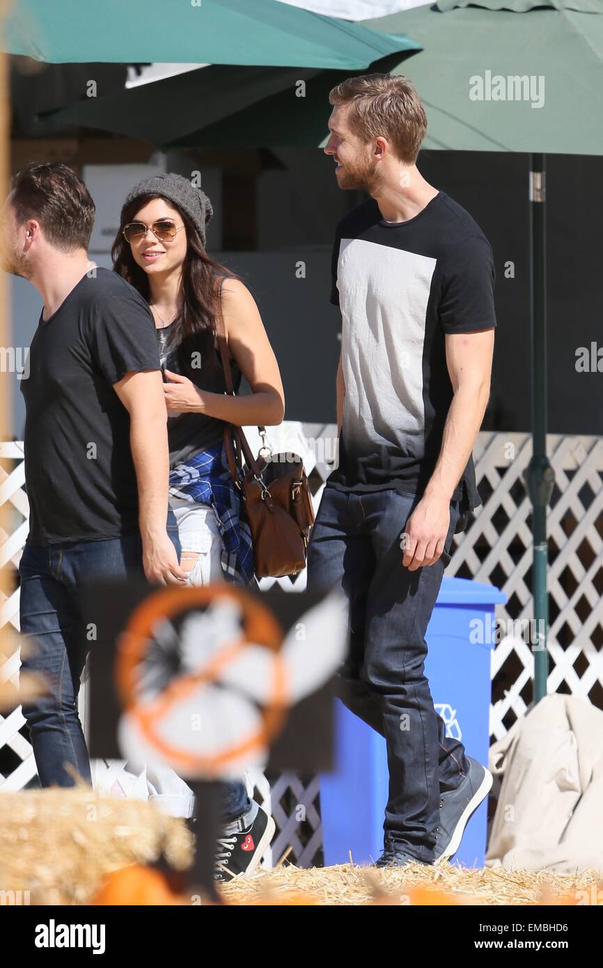 Calvin Harris and Aarika Wolf go to Mr. Bones Pumpkin Patch with ...