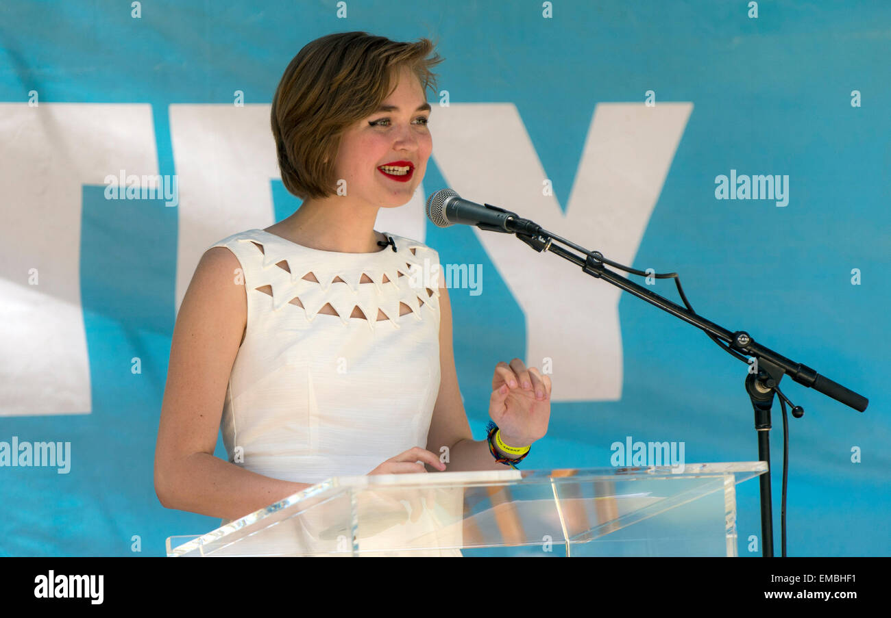 Los Angeles, California, USA. 18th Apr, 2015. JULIA FALKNER, the ...