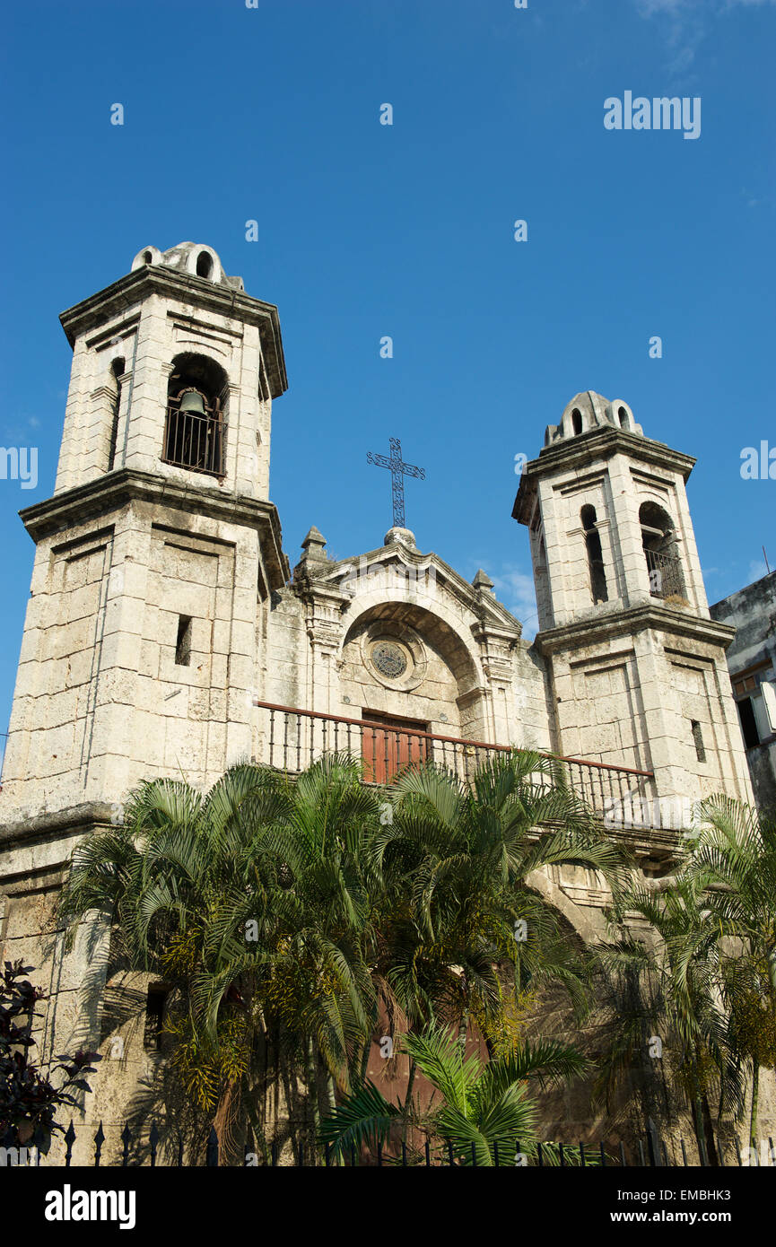 Havana Cuba architecture detail of the Saint Christ Church of the Good ...