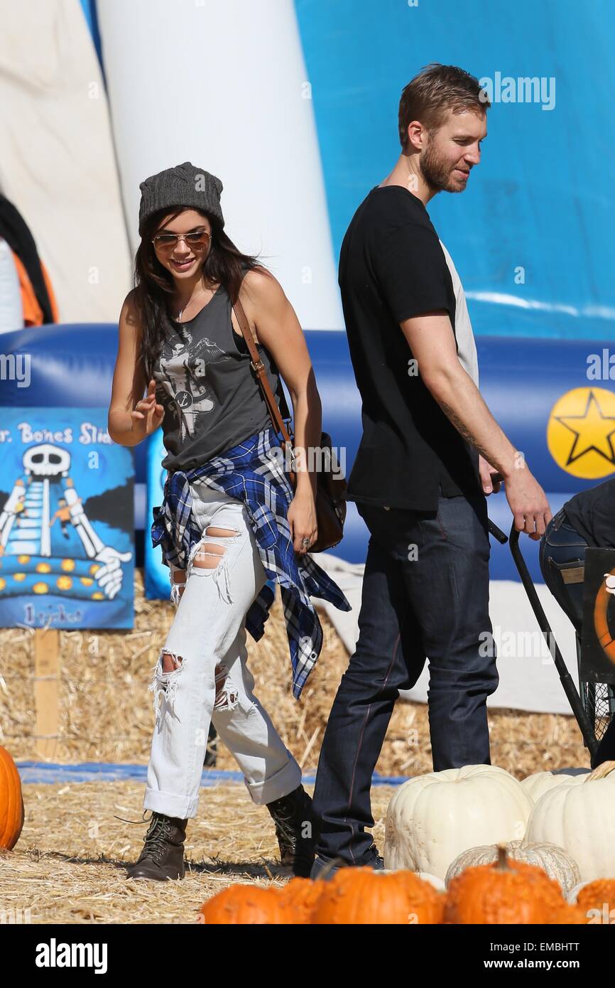 Calvin Harris and Aarika Wolf go to Mr. Bones Pumpkin Patch with ...