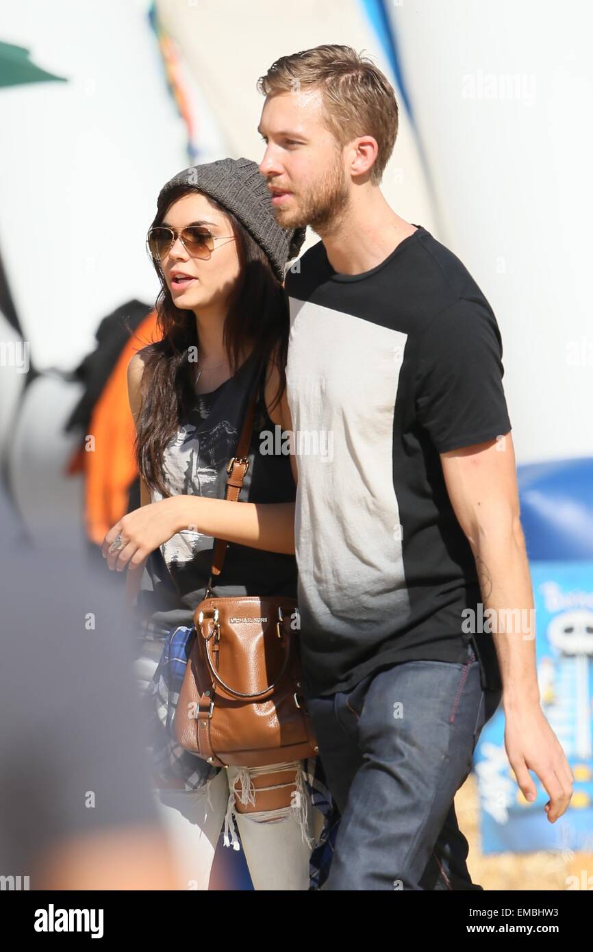 Calvin harris and his new girlfriend hi-res stock photography and ...