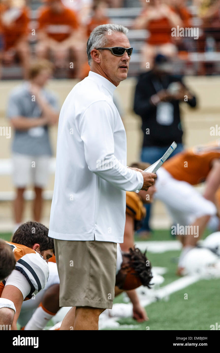 April 18, 2105: Texas Longhorns assistant head coach Shawn Watson ...