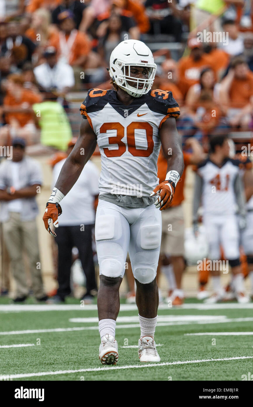 April 18, 2105: Texas Longhorns linebacker Timothy Cole (30) during the ...