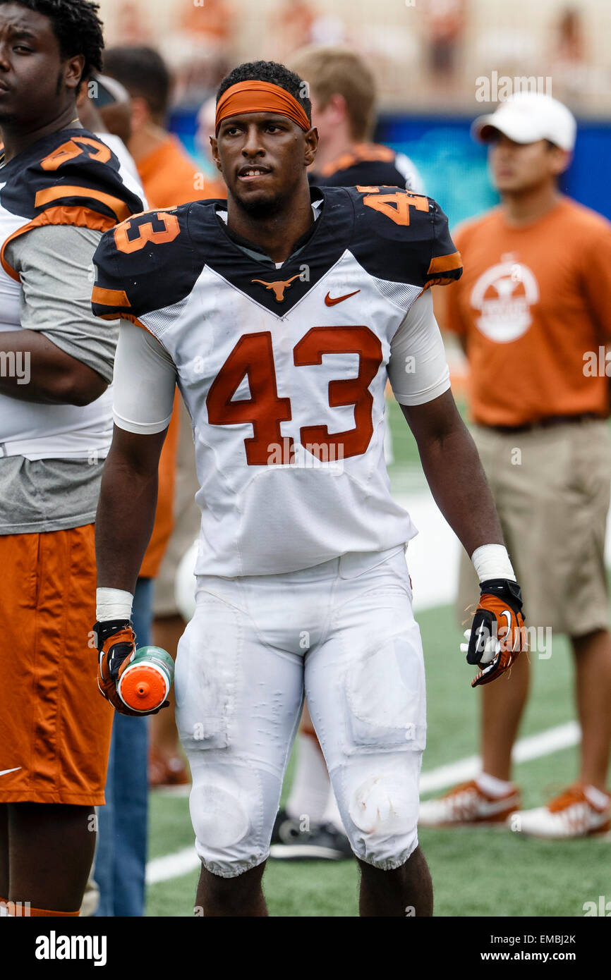 April 18, 2105: Texas Longhorns defensive back Jordan Strickland (43 ...