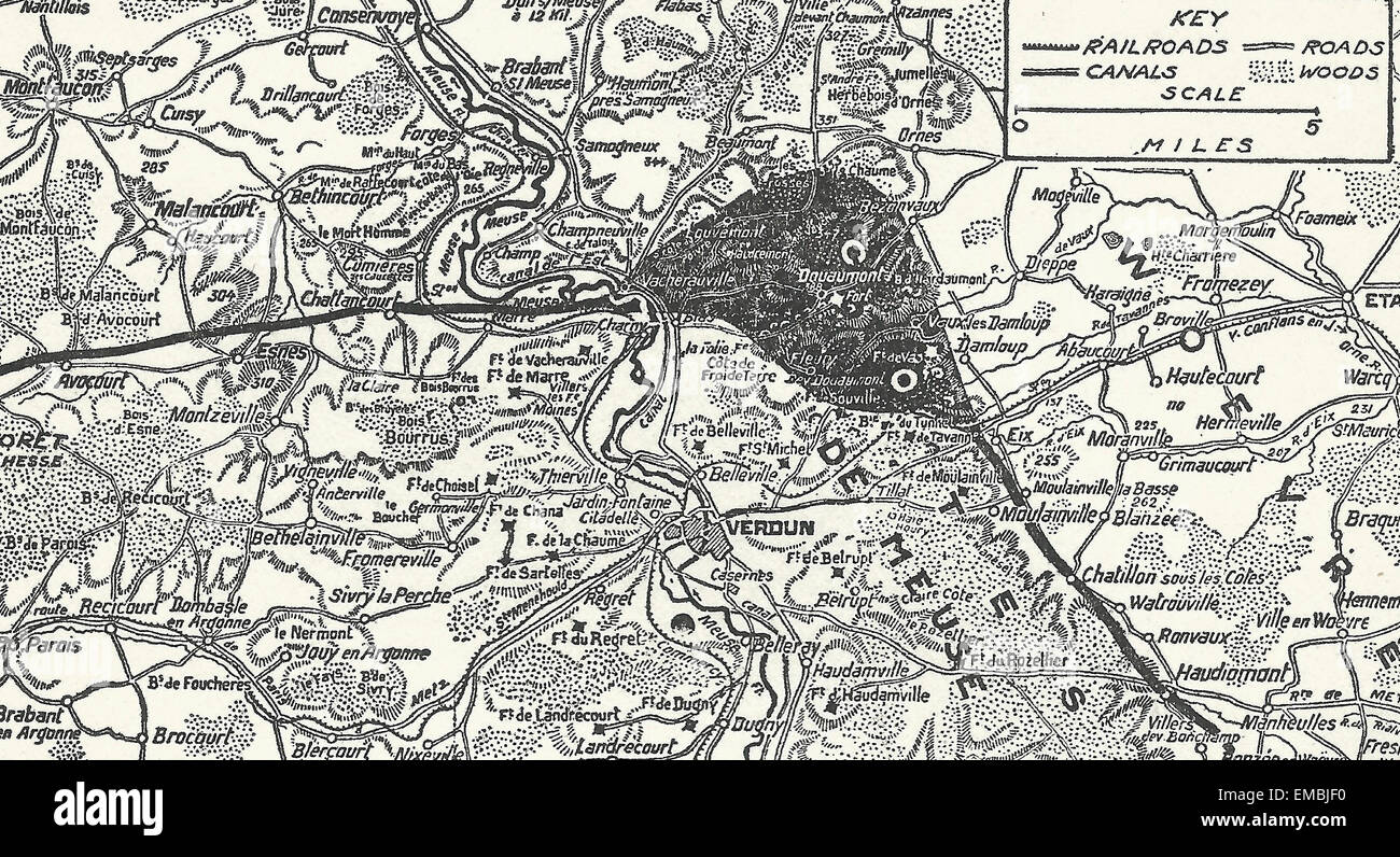 Battle of verdun map hi-res stock photography and images - Alamy