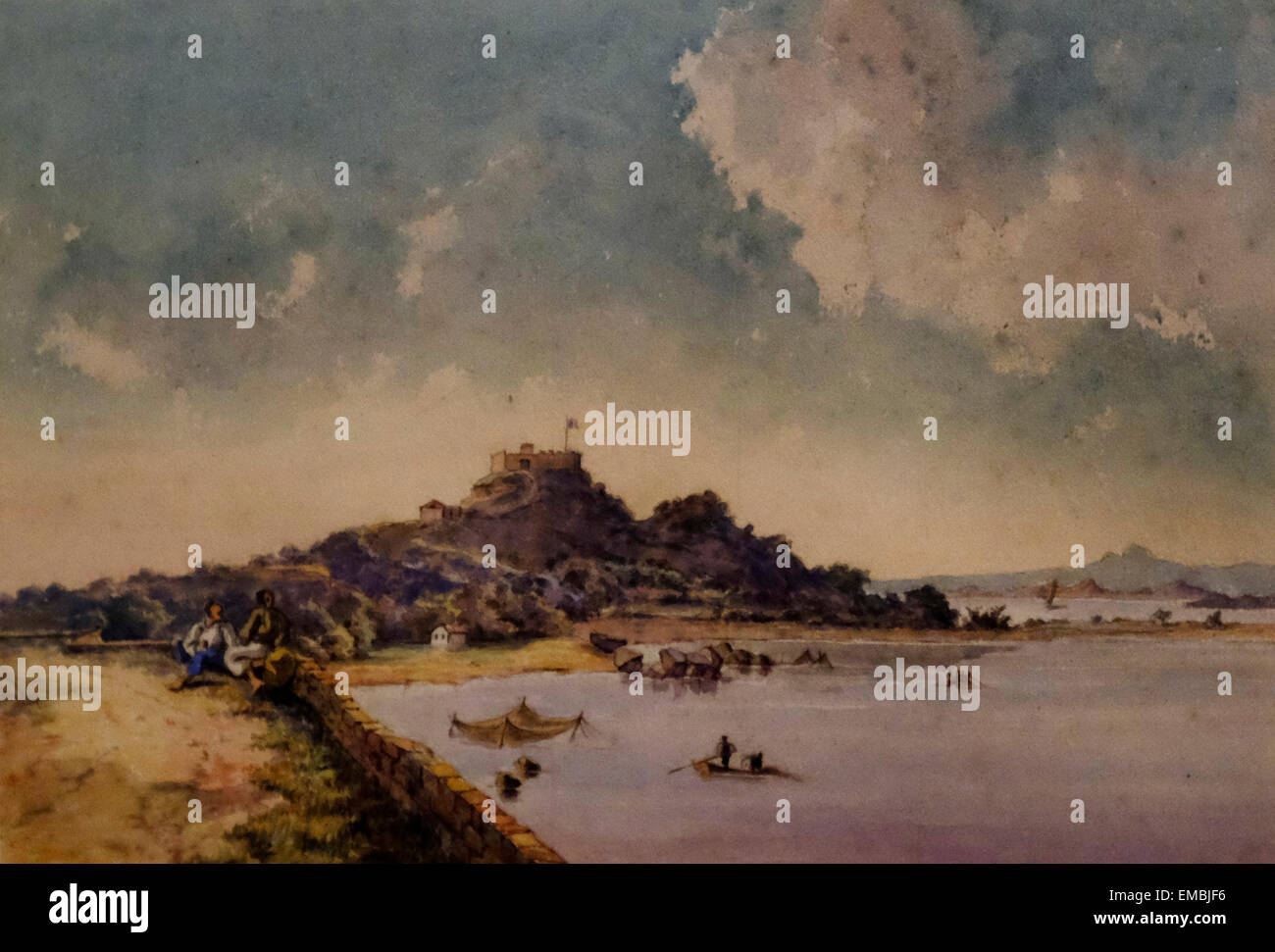 The Fort of D. Maria II, Macau, circa 1875 Marciano Antonio Baptista ...