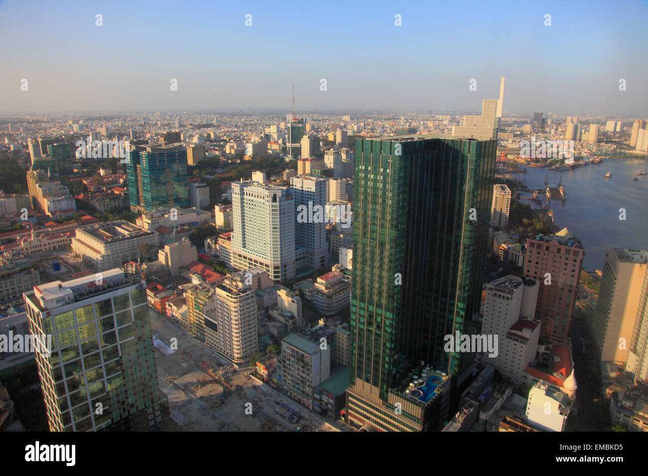 Vietnam, Ho Chi Minh City, Saigon, skyline, aerial view Stock Photo - Alamy