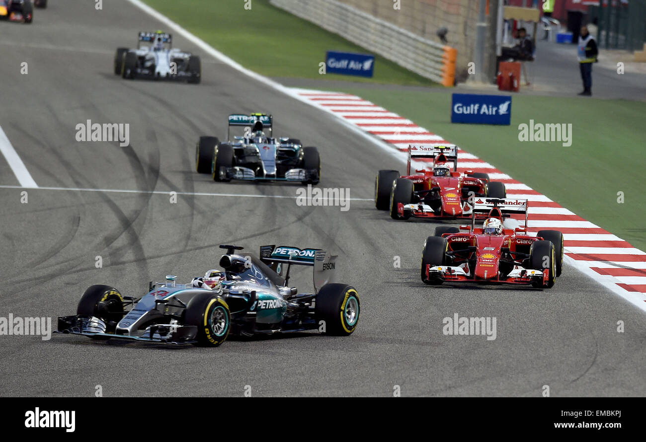 Manama, Manama. 19th Apr, 2015. Mercedes Formula One driver Lewis ...