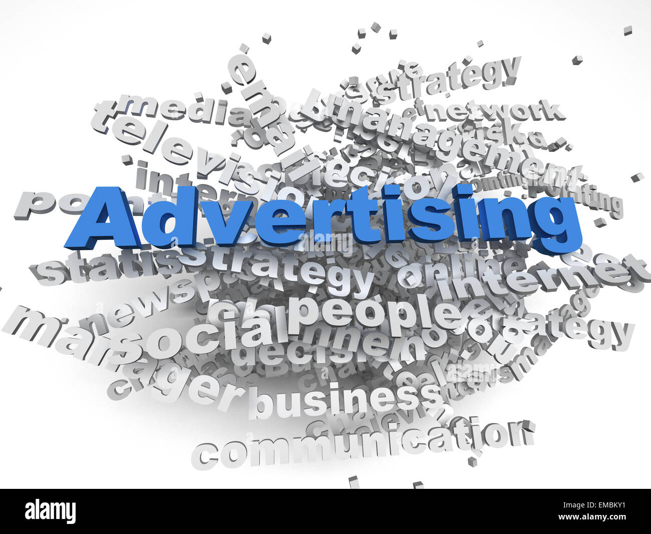 3d image Advertising issues concept word cloud background Stock Photo ...