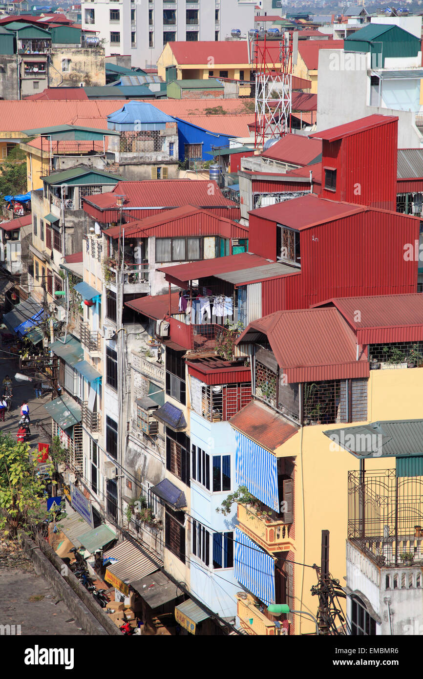 Vietnam, Hanoi, old town, rooftop view Stock Photo - Alamy