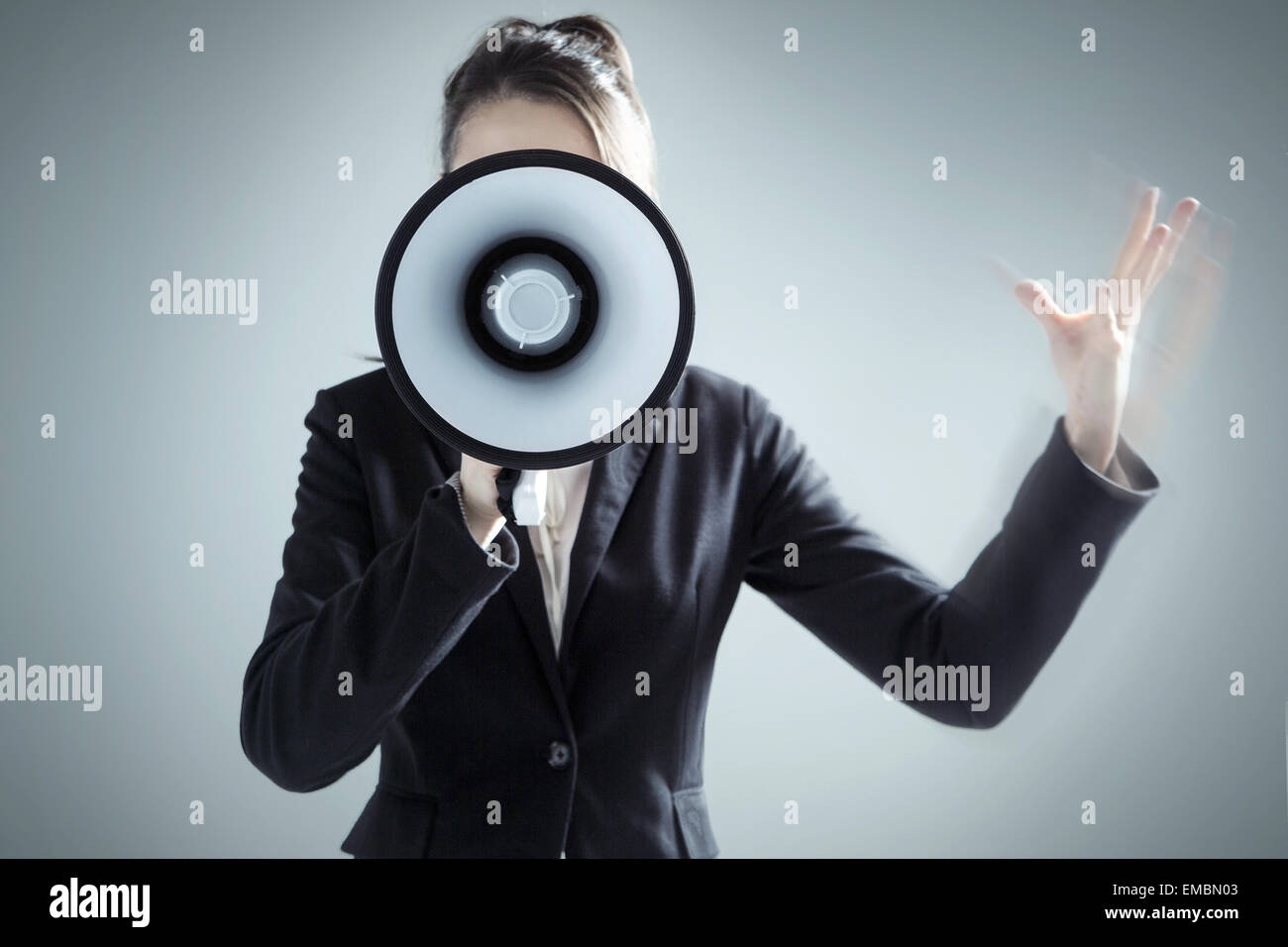 Angry young businesswoman shouting hi-res stock photography and images ...